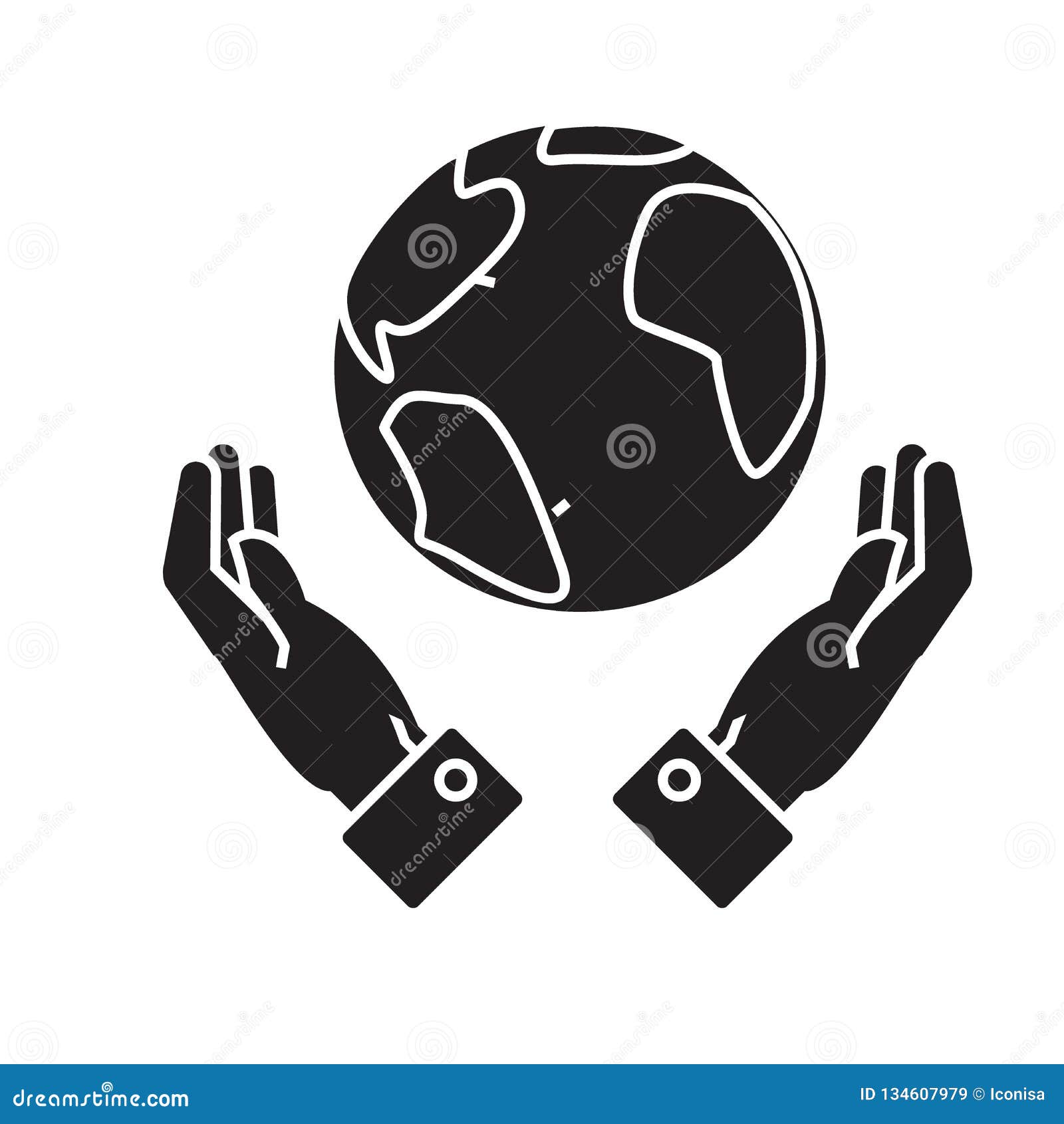 Globalization in Hands Black Vector Concept Icon. Globalization in ...
