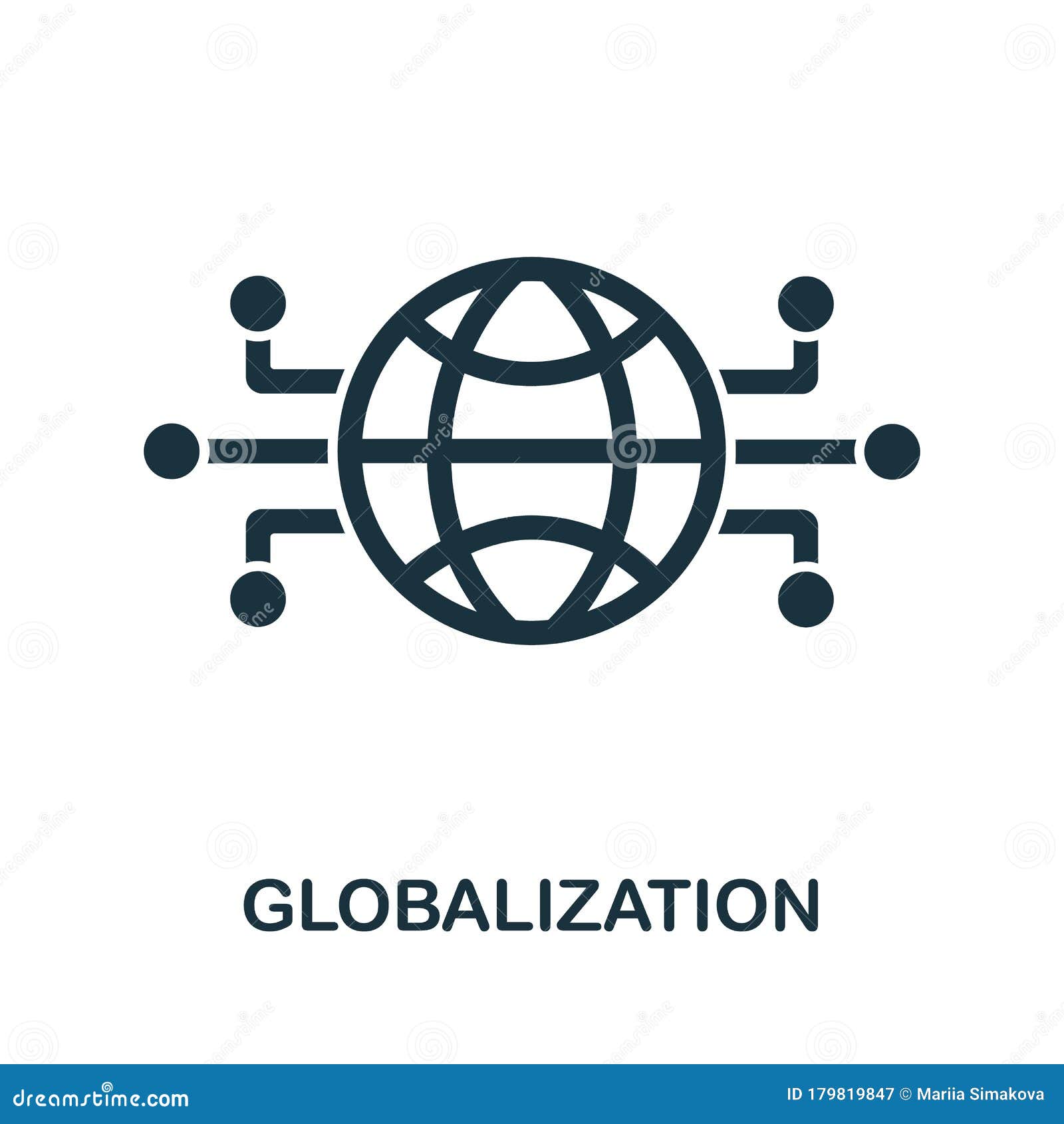 Globalization Icon From Digitalization Collection. Simple Line ...