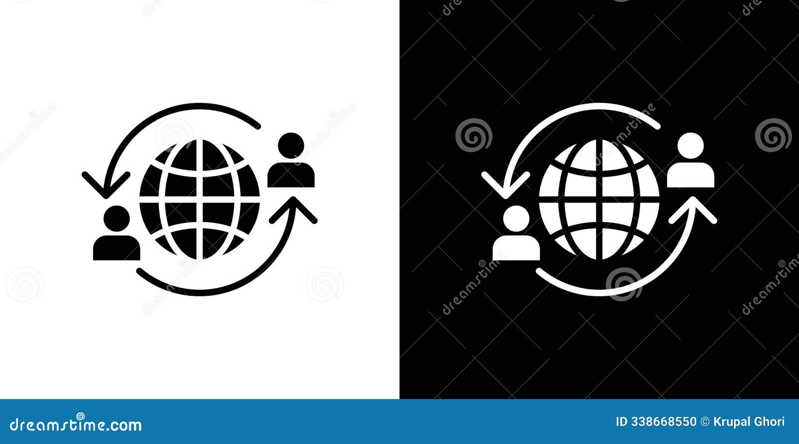 Globalization Icon Art Design Illustration Stock Vector - Illustration ...