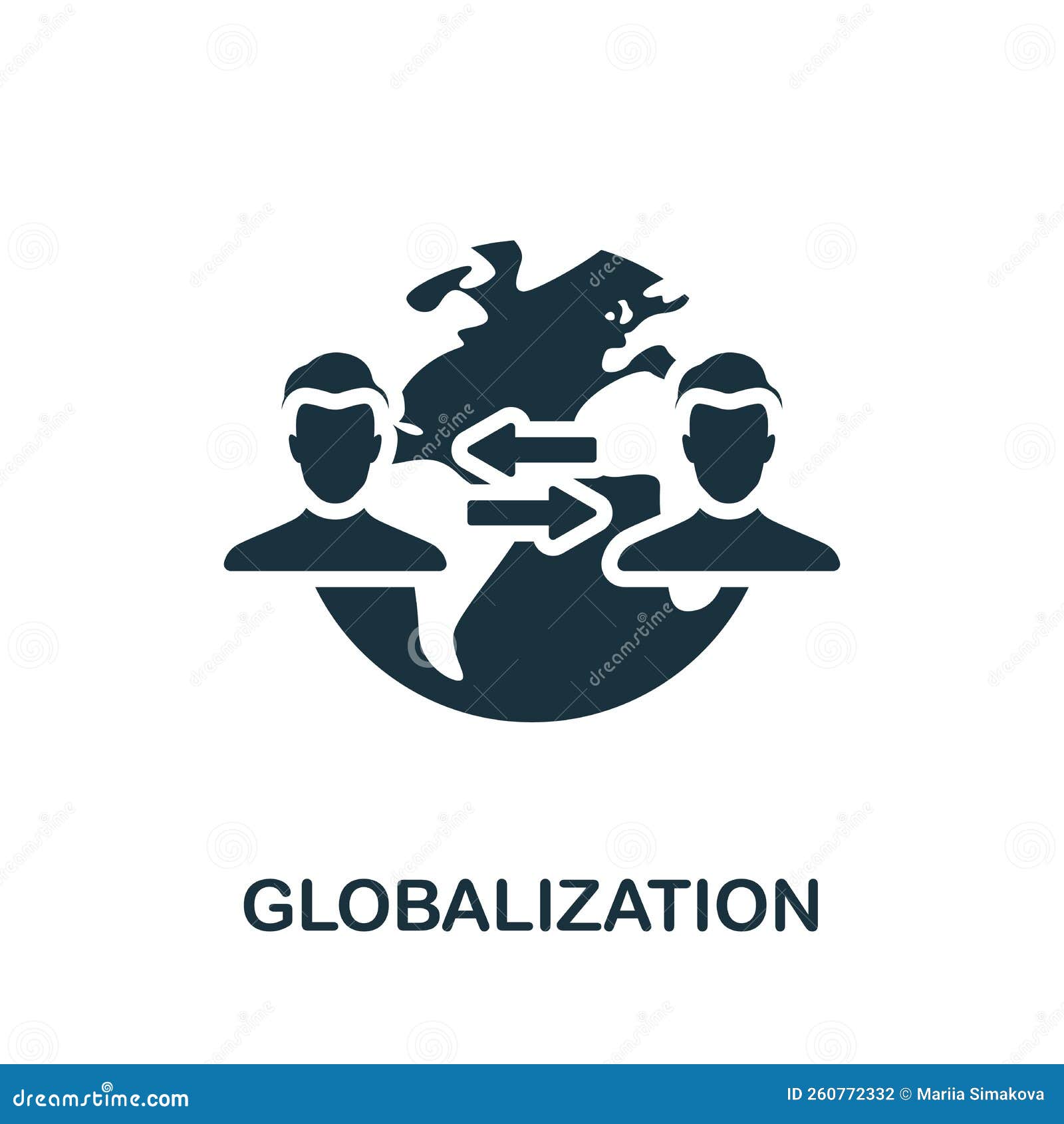Globalization Icon. Monochrome Simple Company Structure Icon for ...