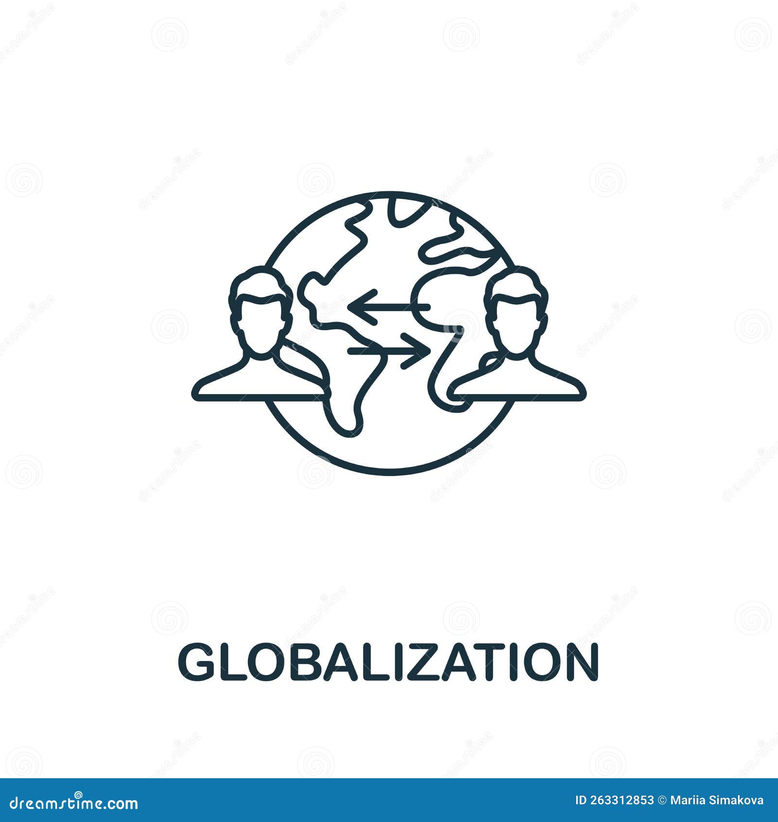 Globalization Icon. Monochrome Simple Company Structure Icon for ...