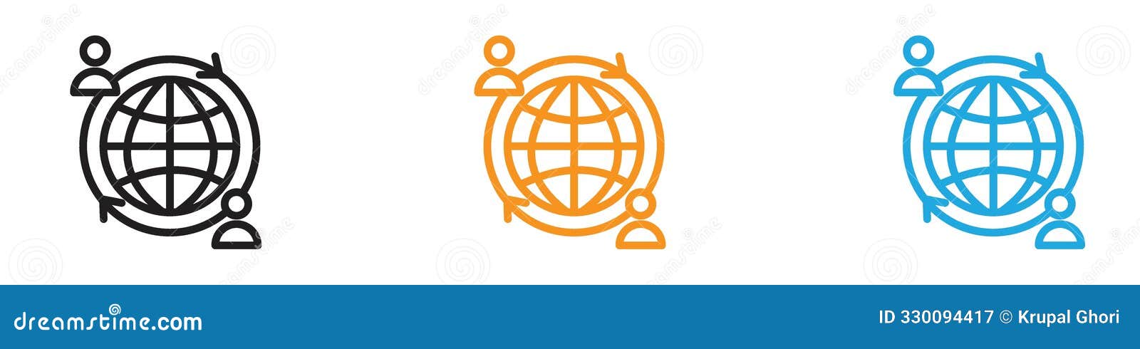 Globalization Icon Vector Logo Set Collection for Web App Ui Stock ...