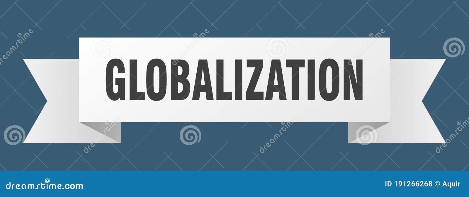 Globalization ribbon. stock vector. Illustration of label - 191266268