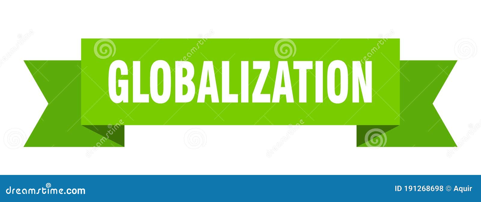 Globalization ribbon. stock vector. Illustration of sign - 191268698