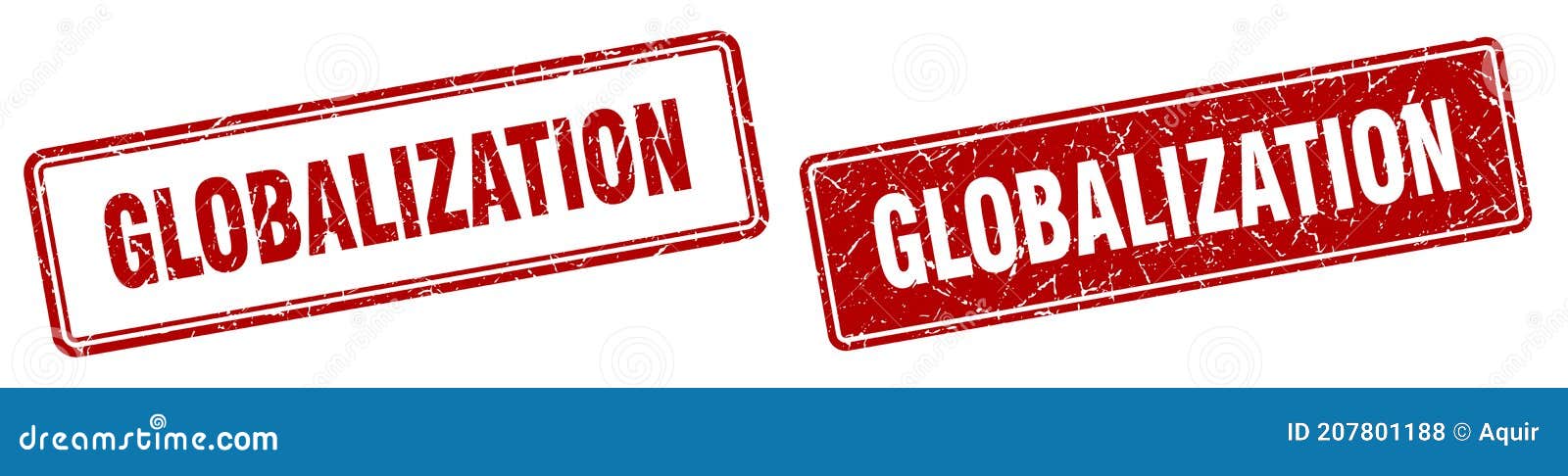 Globalization Stamp Set. Globalization Square Grunge Sign Stock Vector ...