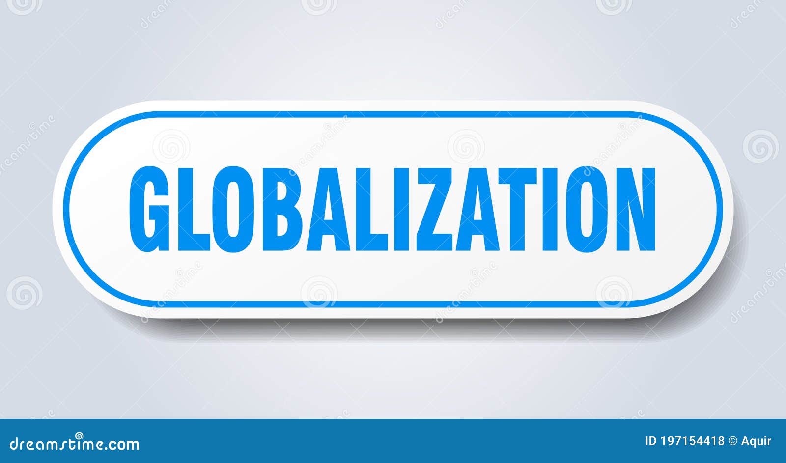 Globalization sticker. stock vector. Illustration of badge - 197154418