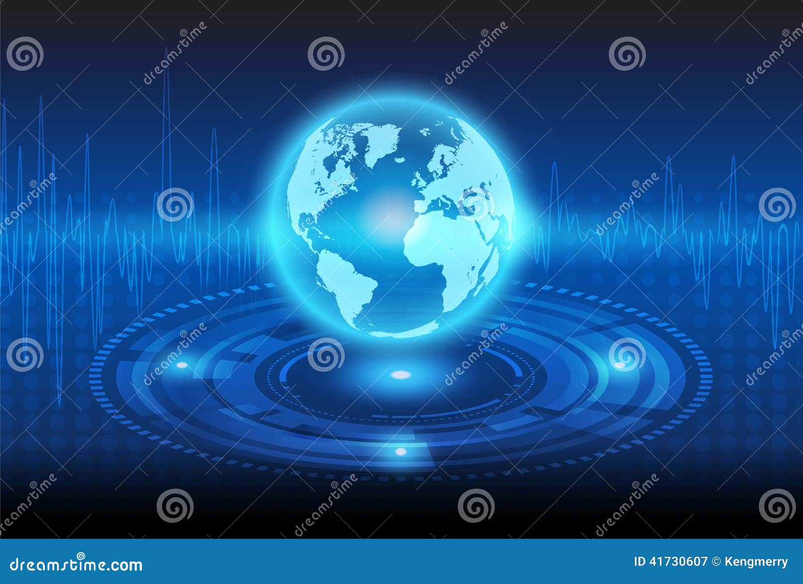 Globalization Technology and Mechanical Stock Vector - Illustration of ...
