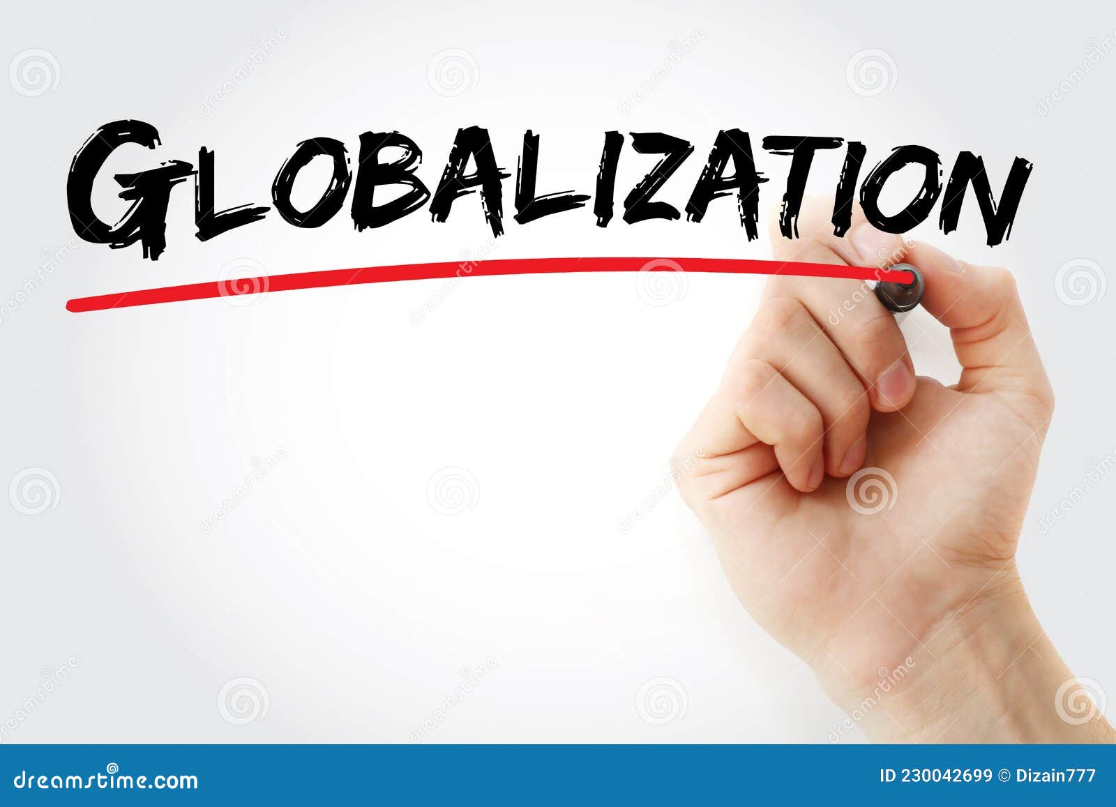 Globalization Text with Marker, Concept Background Stock Image - Image ...