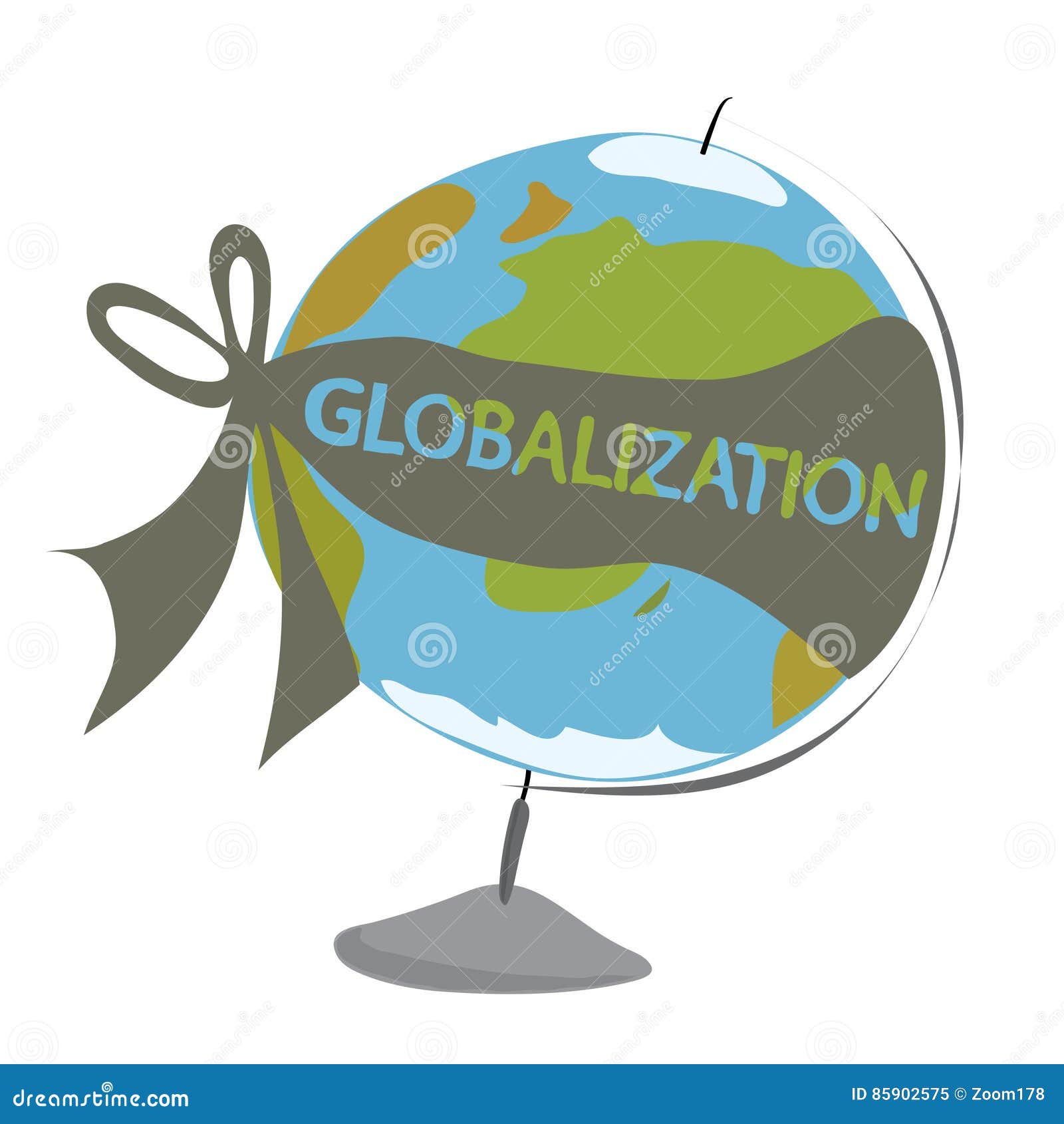 GLOBALIZATION stock vector. Illustration of vector, ribbon - 85902575