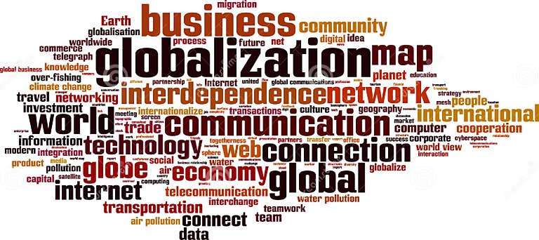 Globalization word cloud stock vector. Illustration of change - 259110653