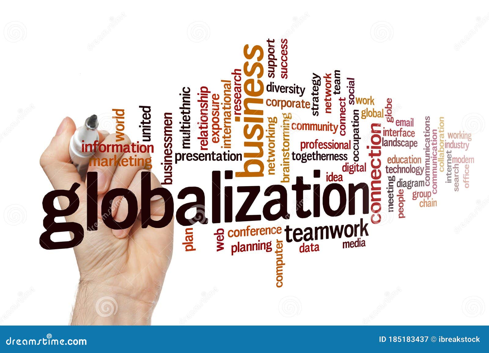Globalization Word Cloud Concept Stock Illustration - Illustration of ...