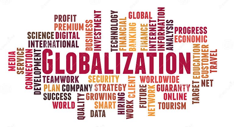 Globalization Word Cloud Concept Stock Illustration - Illustration of ...