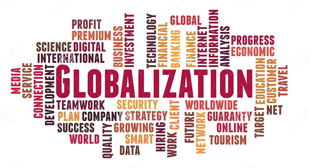 Globalization Word Cloud Concept Stock Illustration - Illustration of ...
