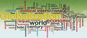Globalization Wordcloud stock illustration. Illustration of keywords ...