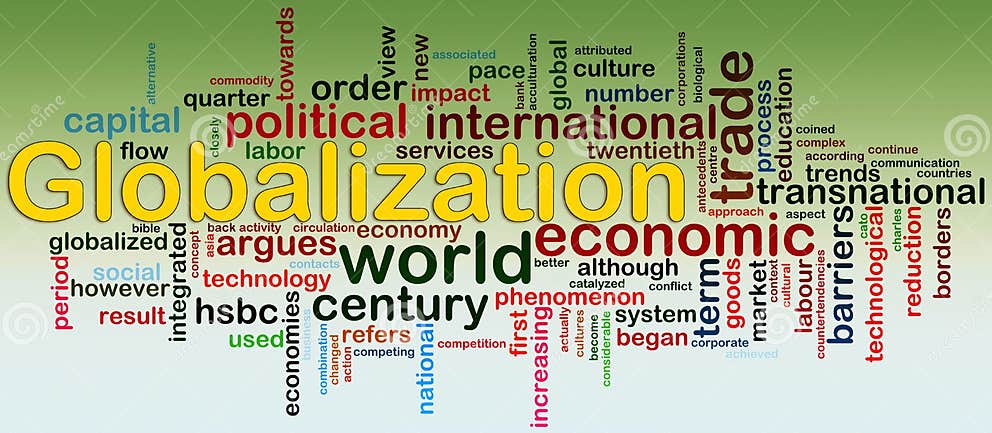 Globalization Wordcloud stock illustration. Illustration of keywords ...