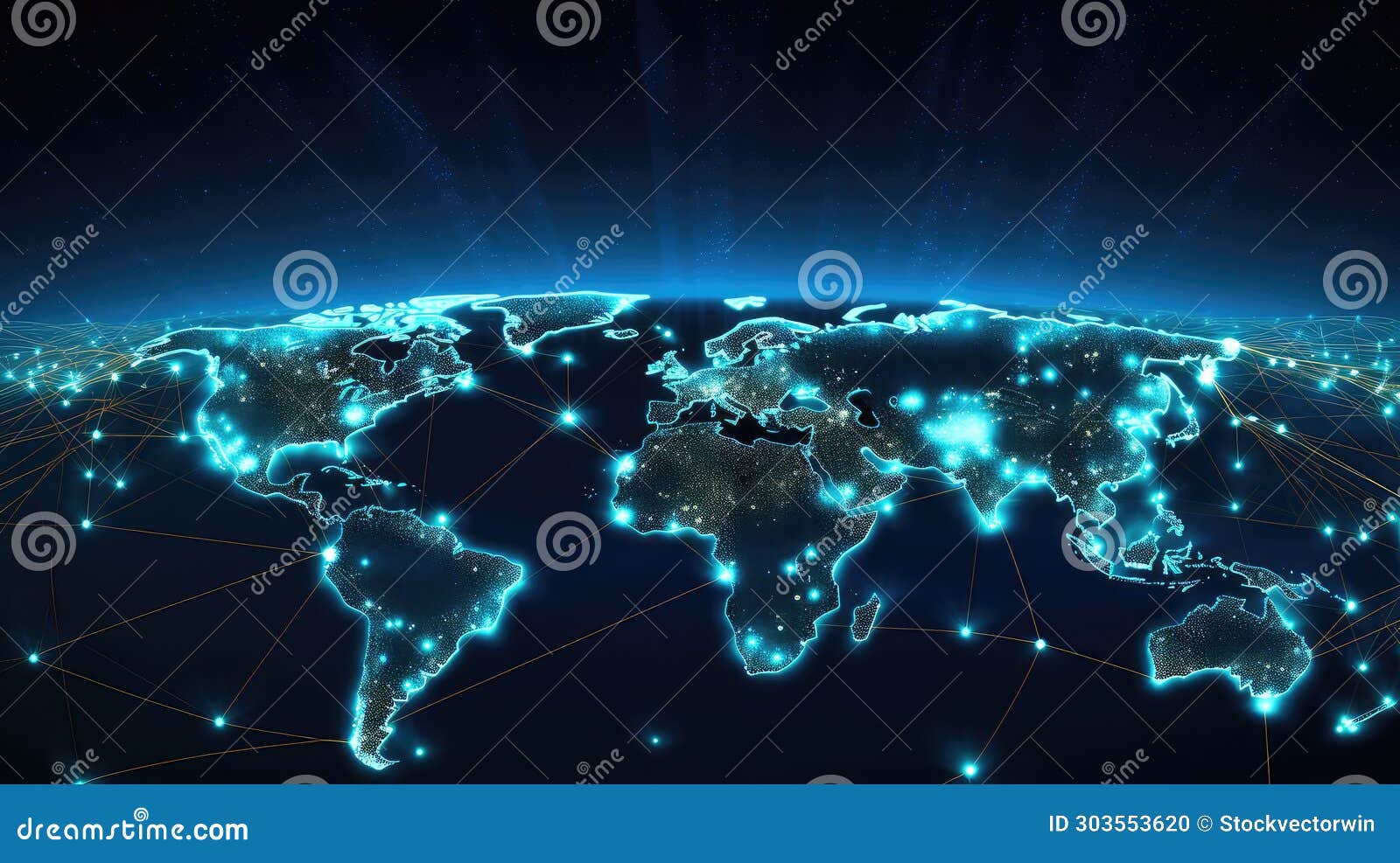 Globalization World Internet Background Stock Illustration ...