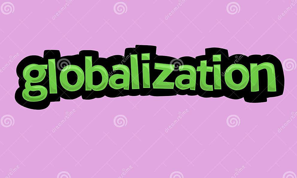 GLOBALIZATION Writing Vector Design on Pink Background Stock Vector ...