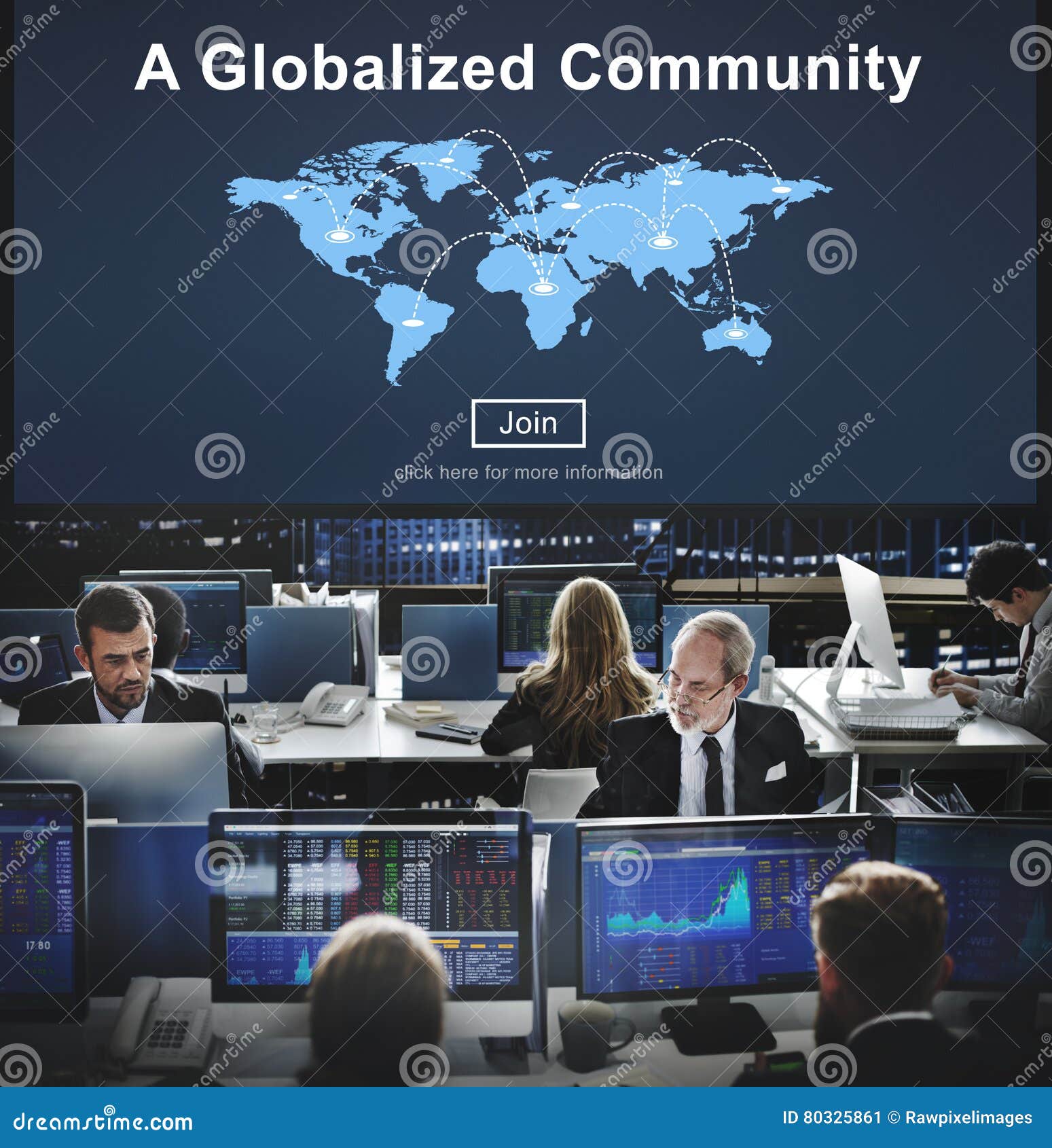 Globalized Community Unity Connection Network Concept Stock Image ...