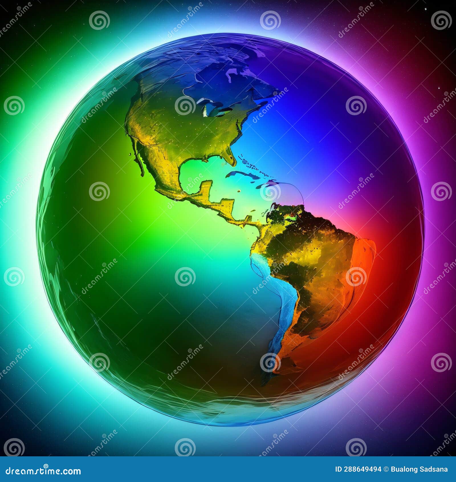 Of Globally Digital Connected Network Generative AI Stock Illustration ...