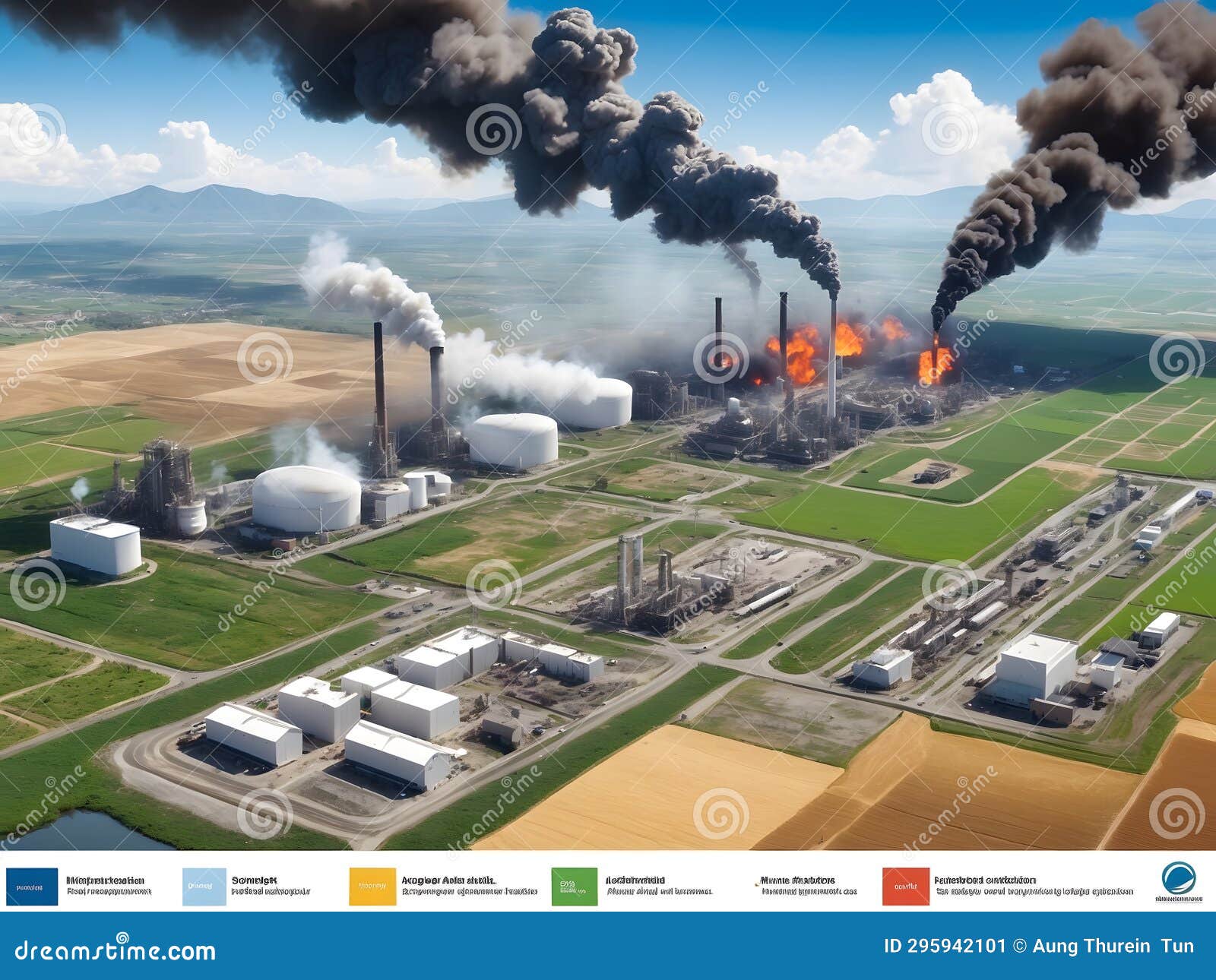 Globally Warming and Industrialization Threatens the Planet Earth Stock ...