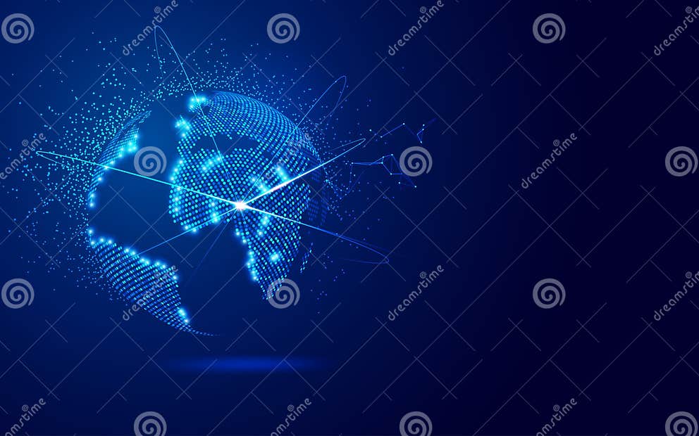 GlobalTech stock vector. Illustration of light, background - 269181709