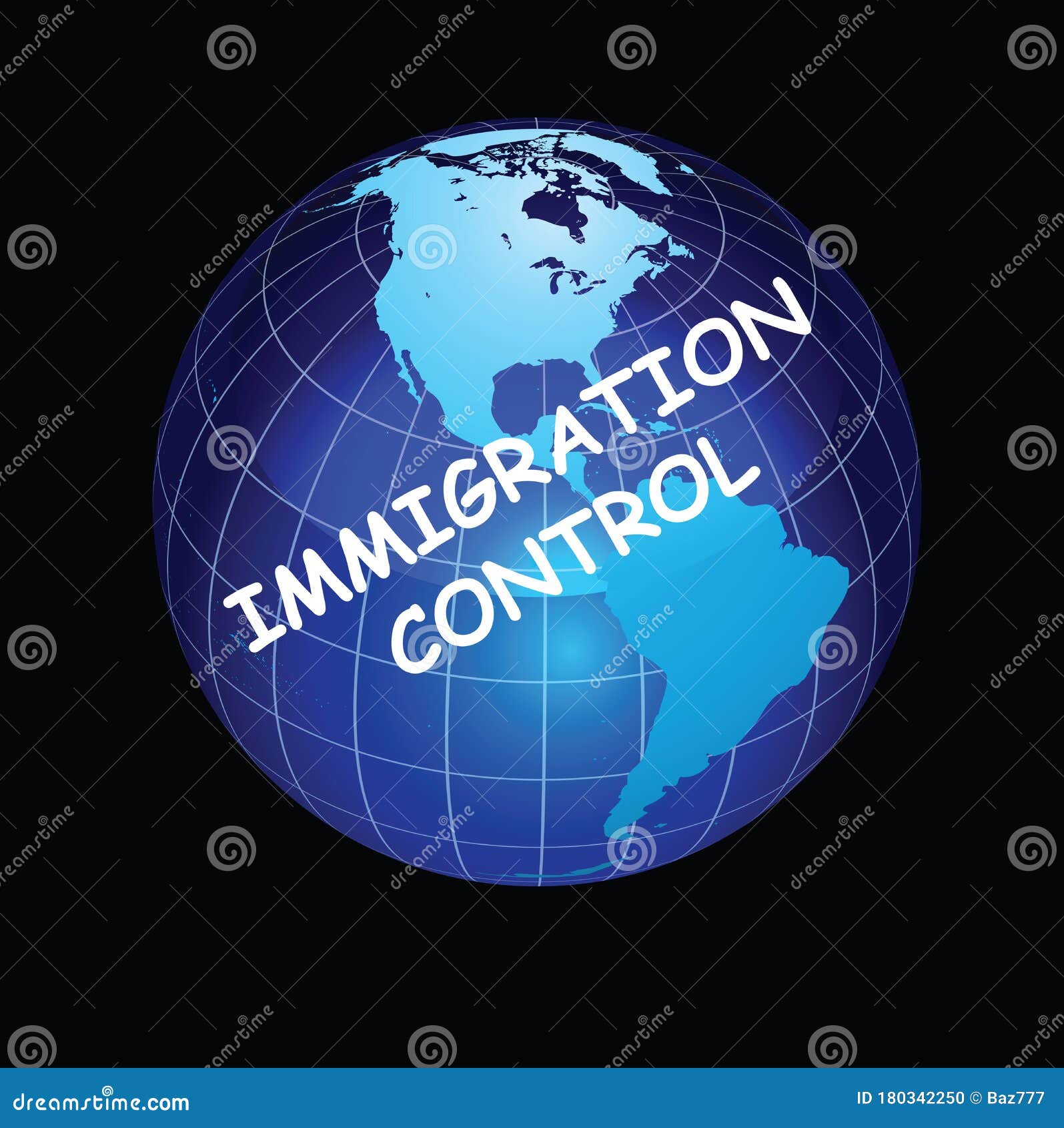 Representation of Immigration Control Stock Vector - Illustration of ...