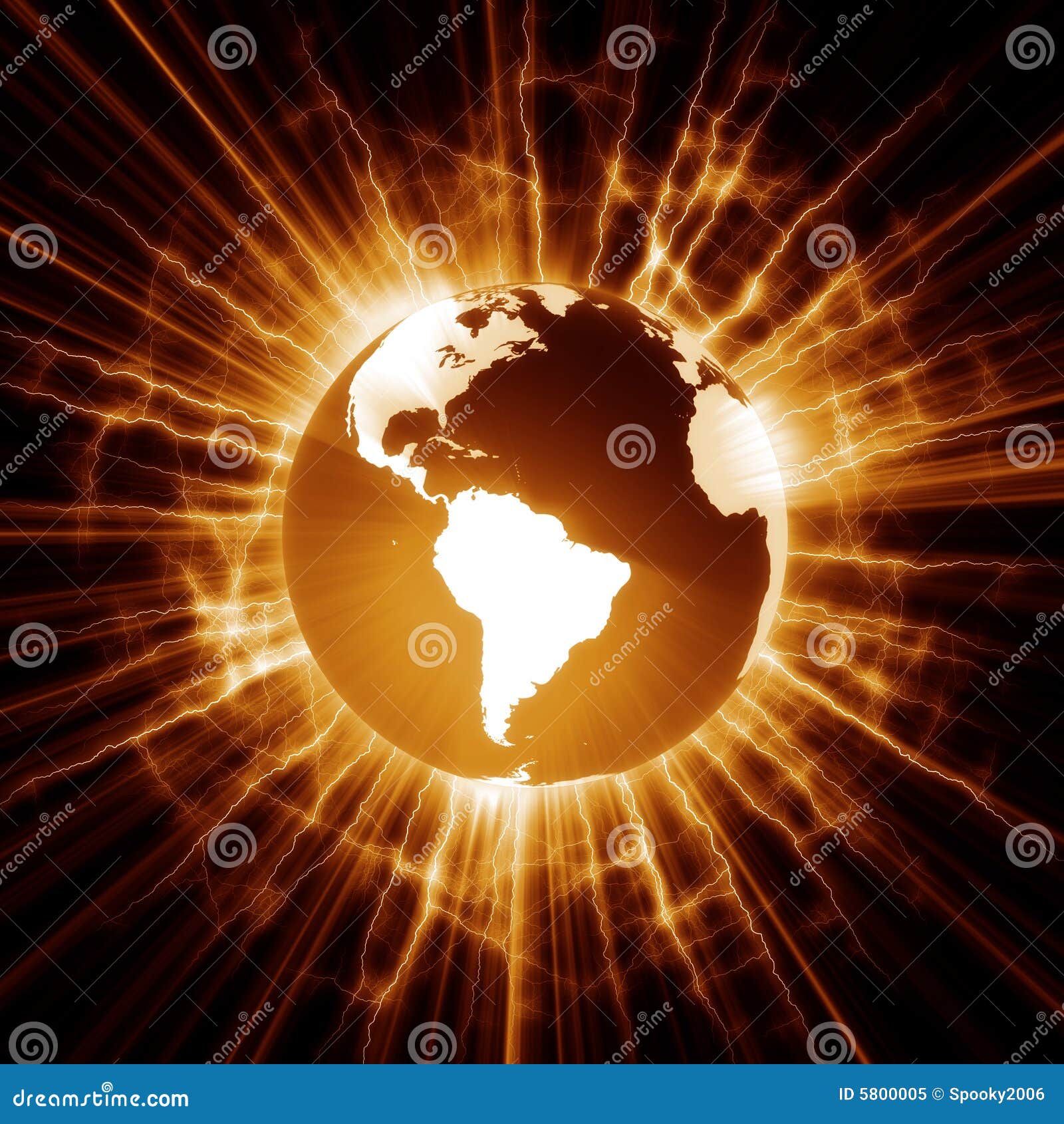 Globe stock illustration. Illustration of destruction - 5800005