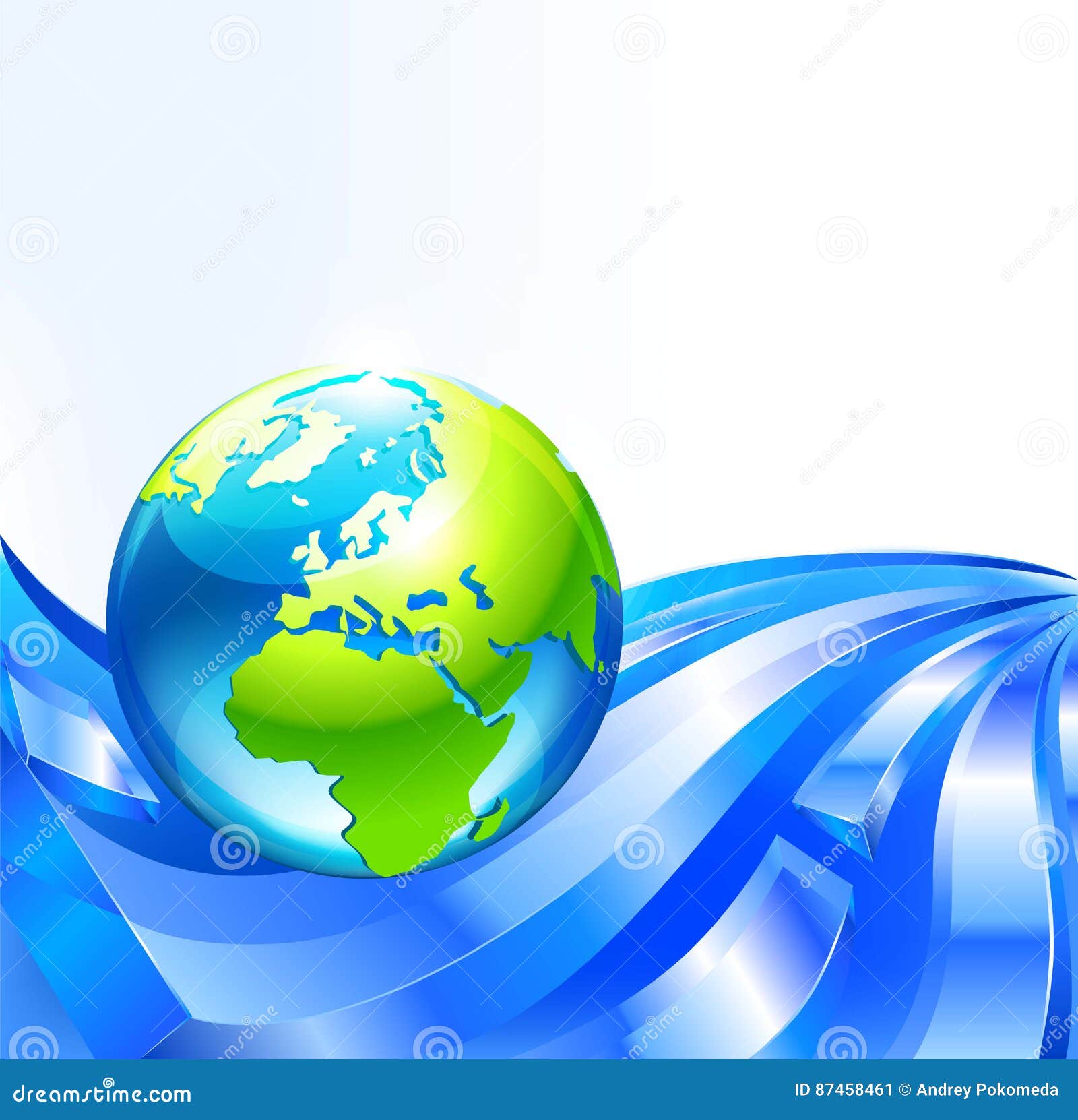 Globe with Abstract Background. Vector Stock Vector - Illustration of ...