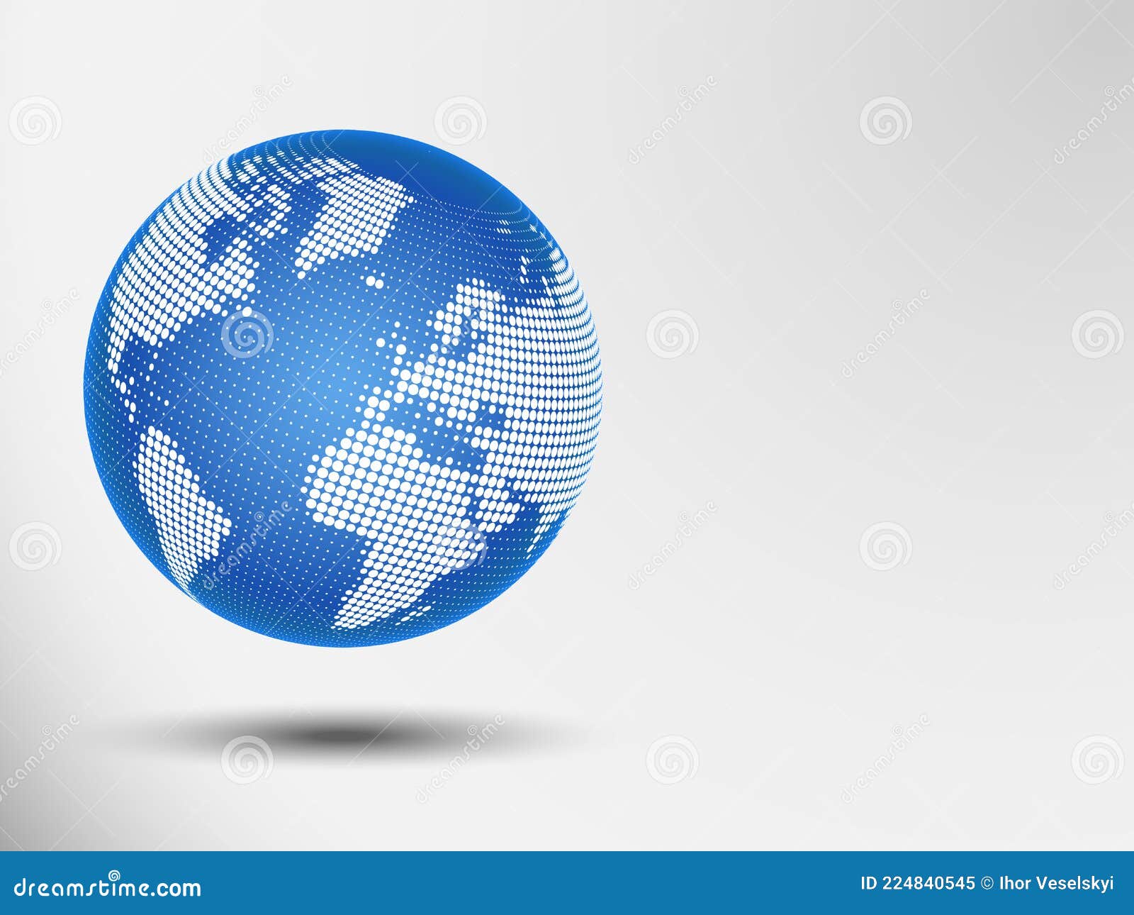 Globe Abstract Dots. Vector Illustration of a World Map Stock Vector ...