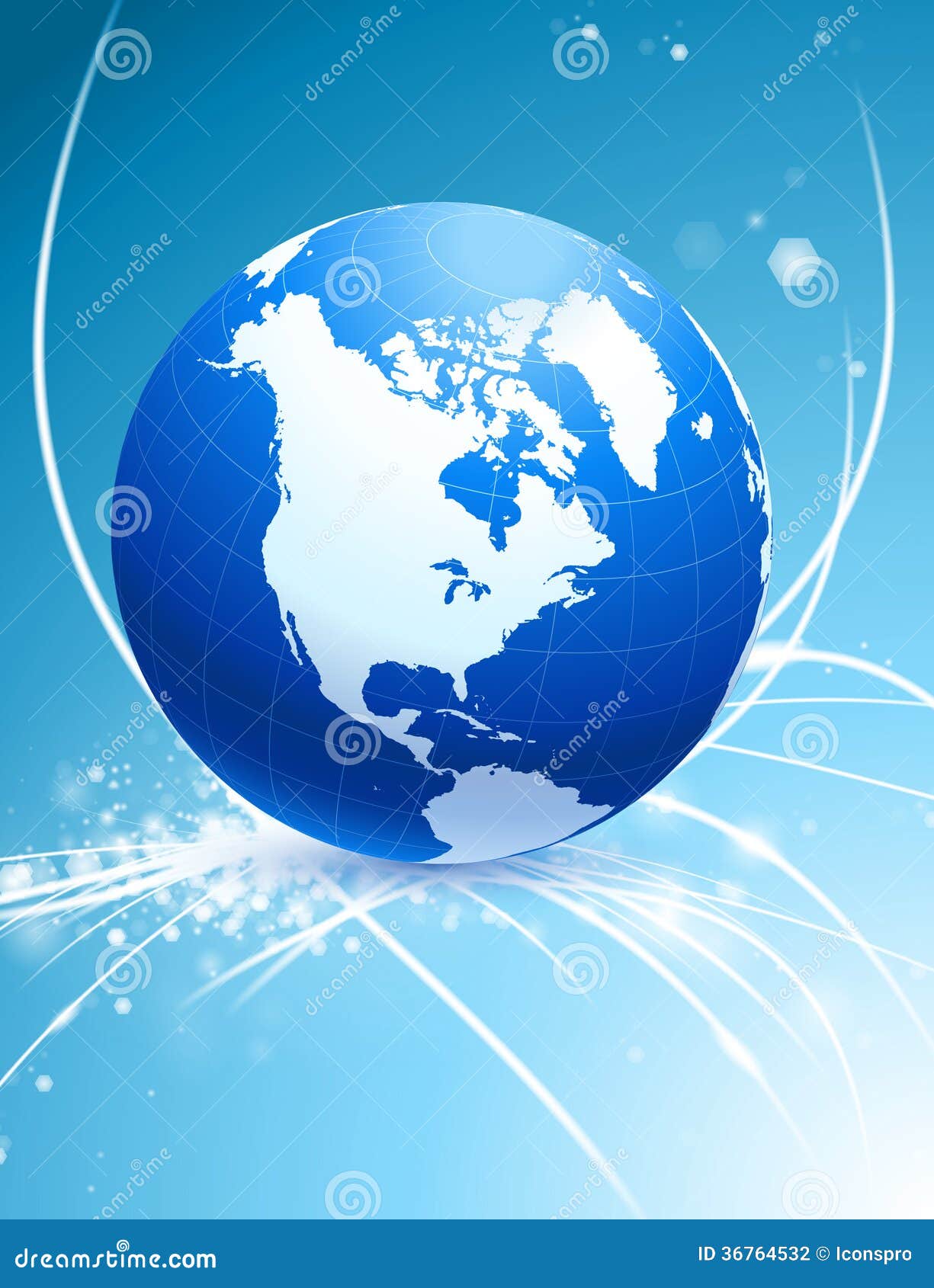 Globe on Abstract Light Background Stock Illustration - Illustration of ...