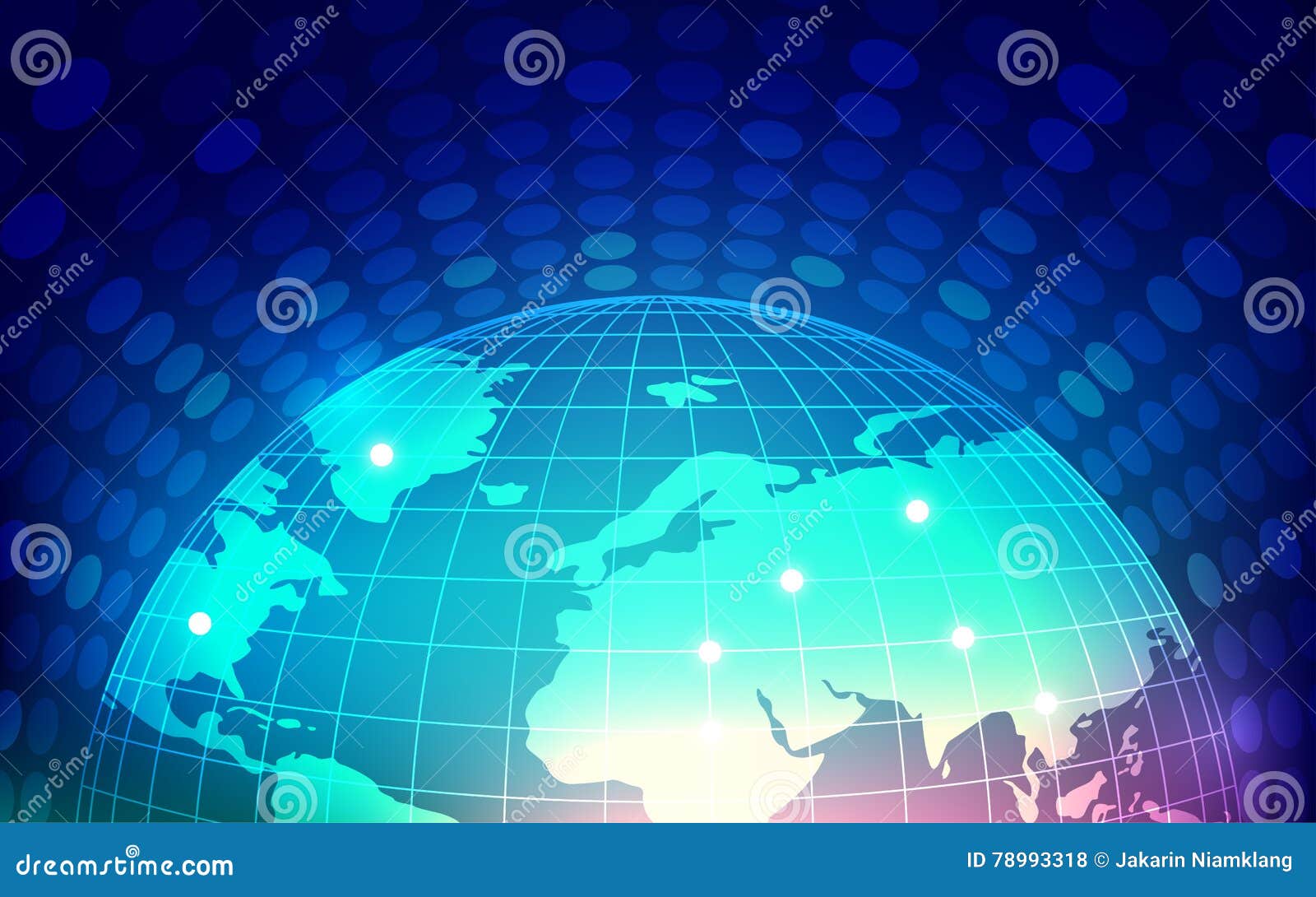 Globe Abstract Technology Backdrop Stock Vector - Illustration of ...