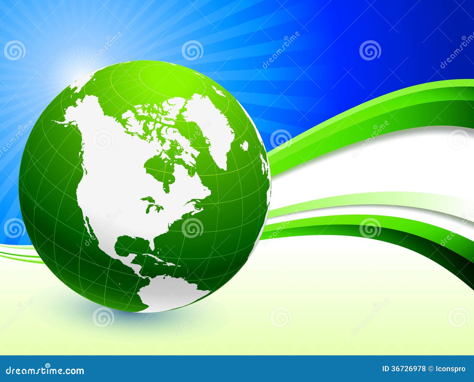 Globe on Abstract Wave Background Stock Illustration - Illustration of ...