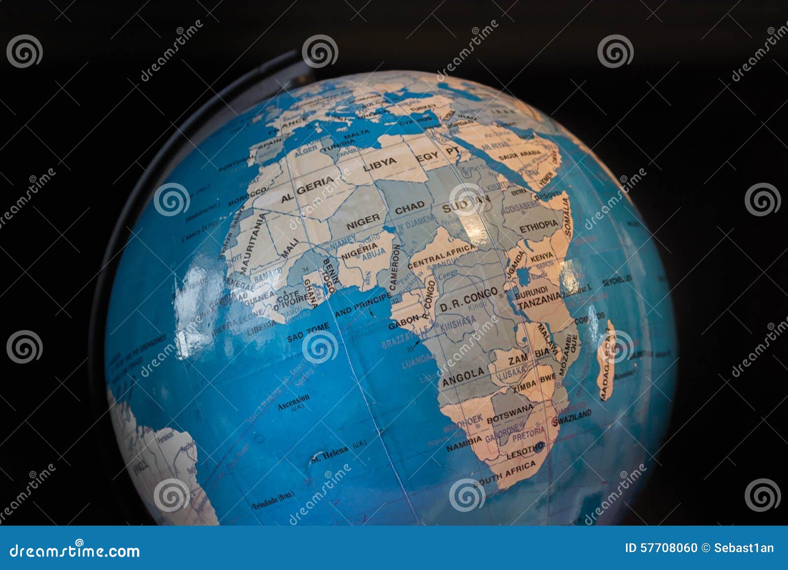 Globe Africa stock photo. Image of abstract, school, cartography - 57708060