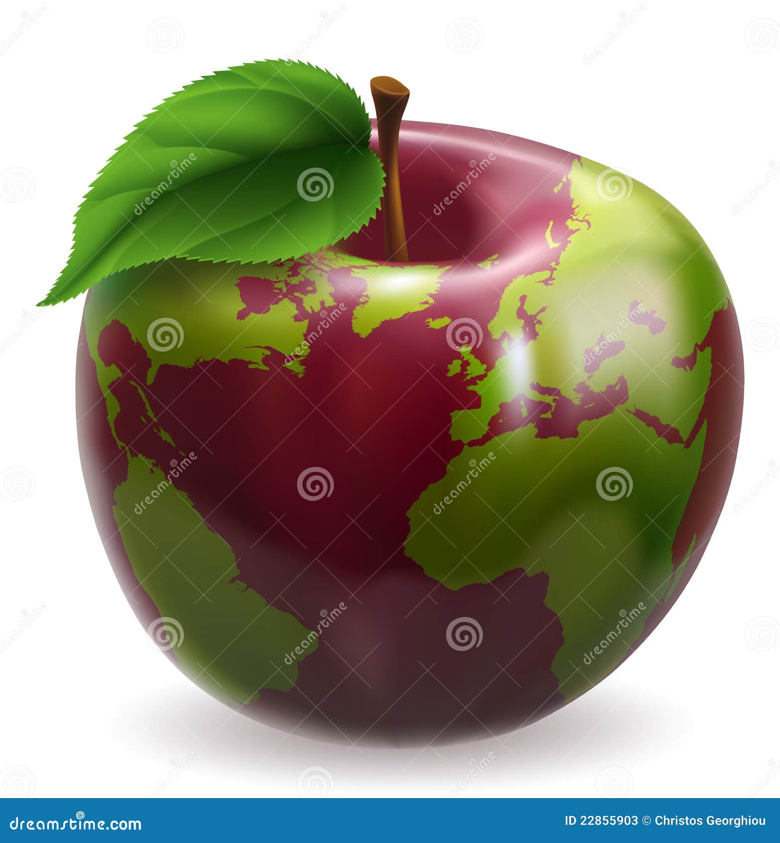 Globe Apple Concept Illustration Stock Vector - Illustration of ...