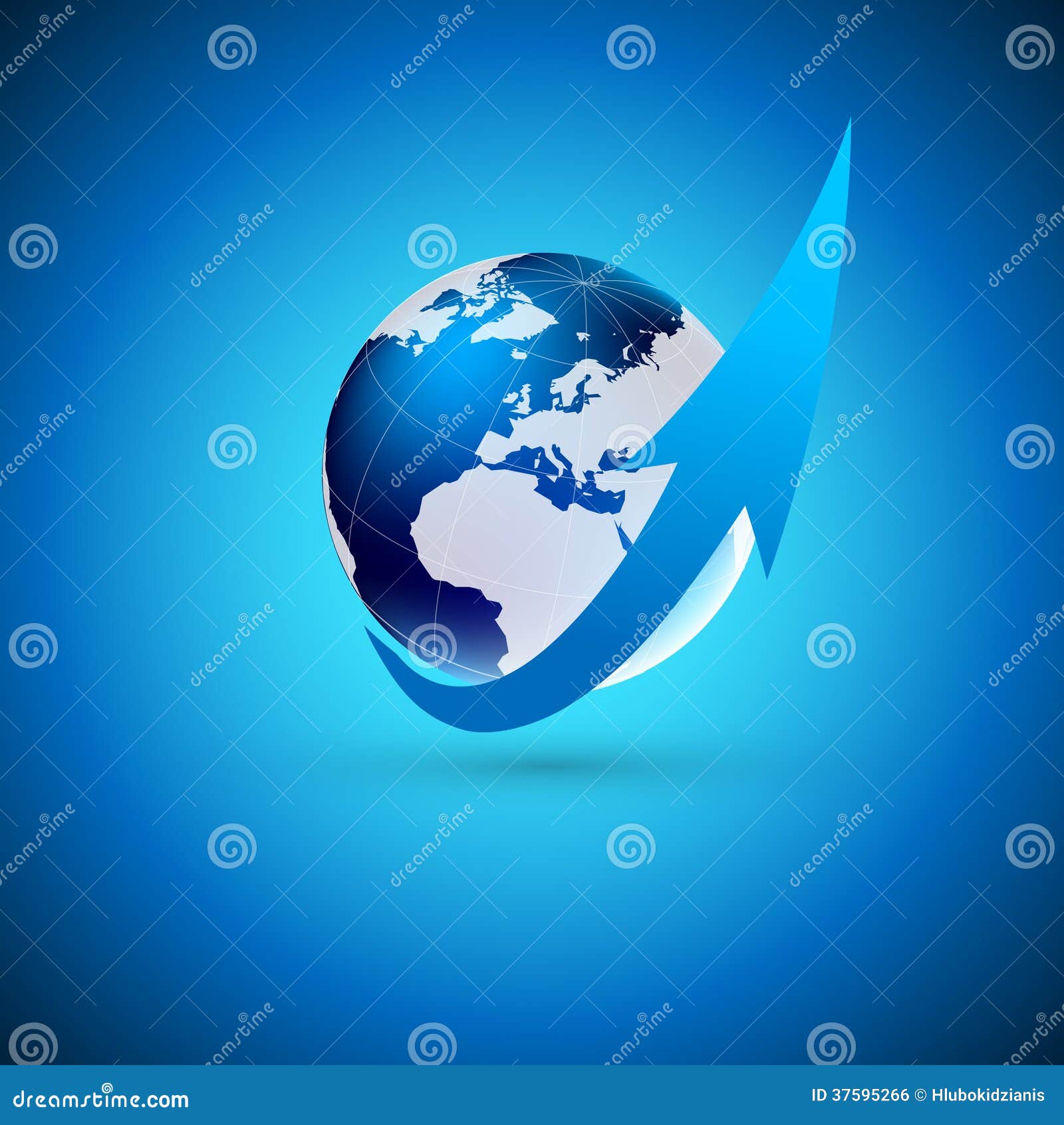 Globe with arrow stock vector. Illustration of technology - 37595266