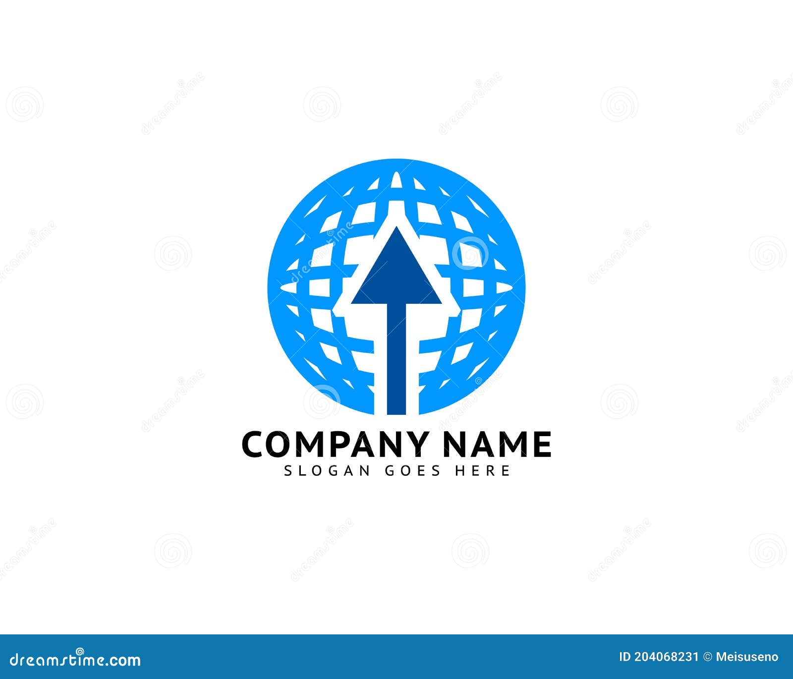 Globe Arrow Logo Icon Vector Template Stock Vector - Illustration of ...