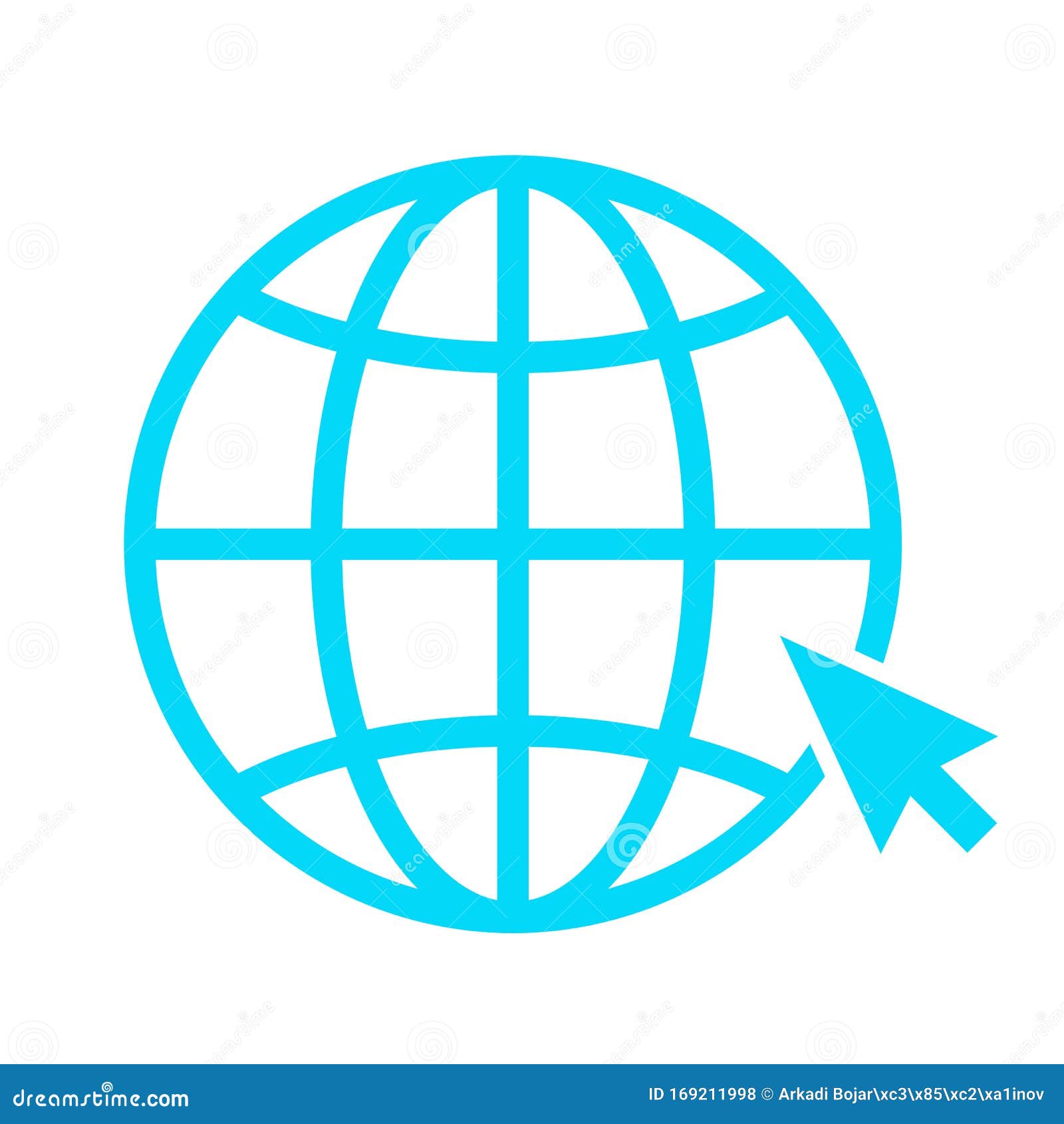 Globe with Arrow Vector Icon Stock Vector - Illustration of graphic ...