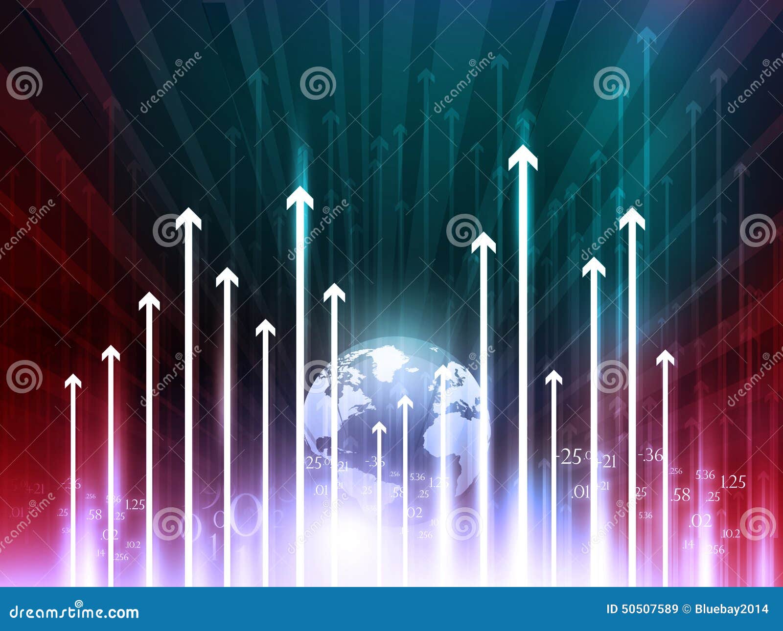 Globe and arrows stock illustration. Illustration of planet - 50507589