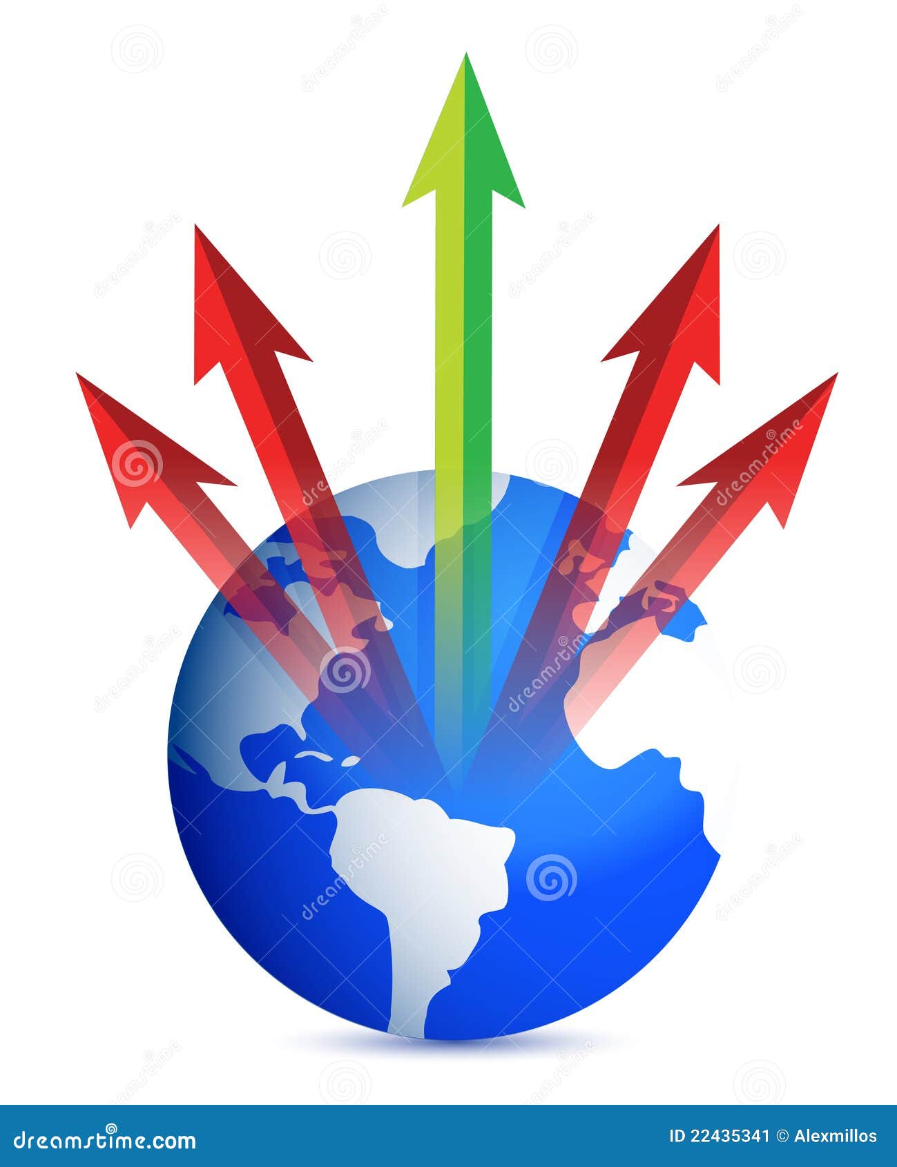 Globe and Arrows Illustration Design Stock Vector - Illustration of ...