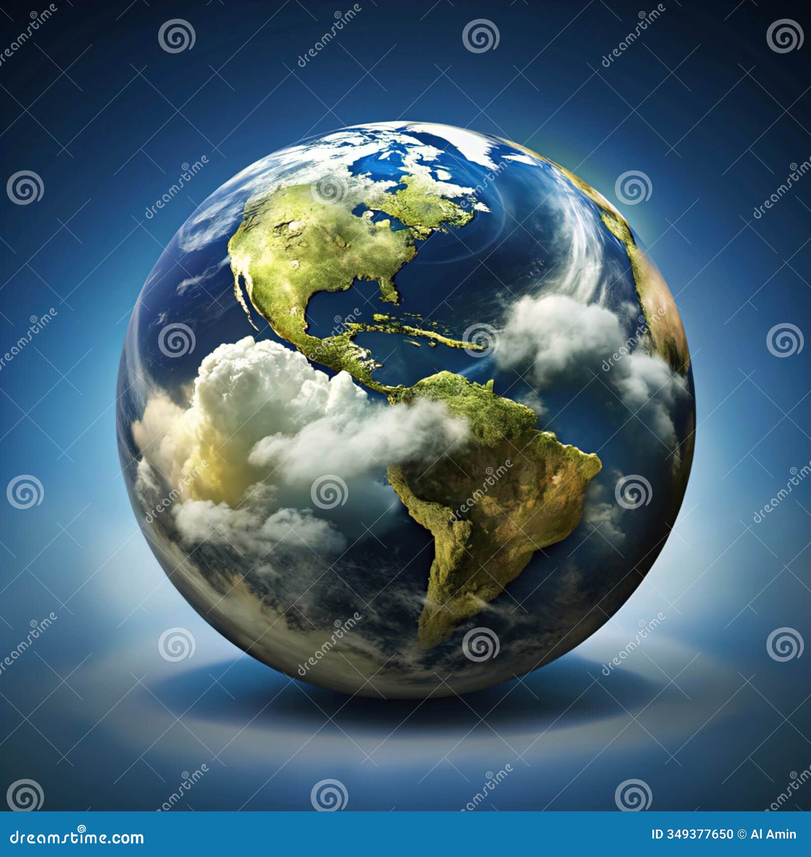 Globe As a Drifting Cloud Core Surreal Atmospheric Image Stock Photo ...
