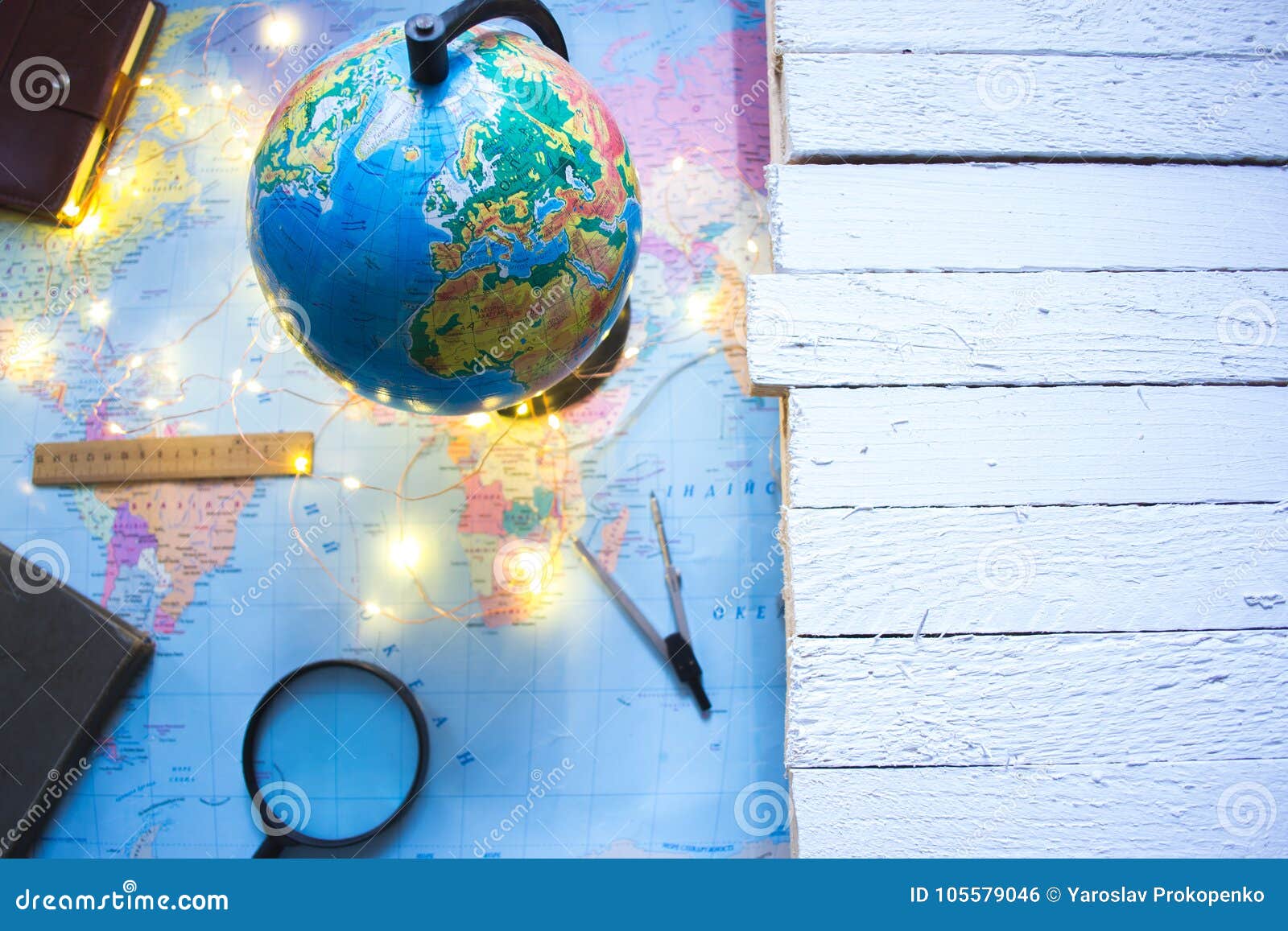 Globe on the Background of the World Map. Stock Photo - Image of nature ...