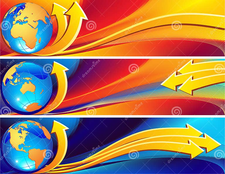 Globe banner stock vector. Illustration of communication - 8010687