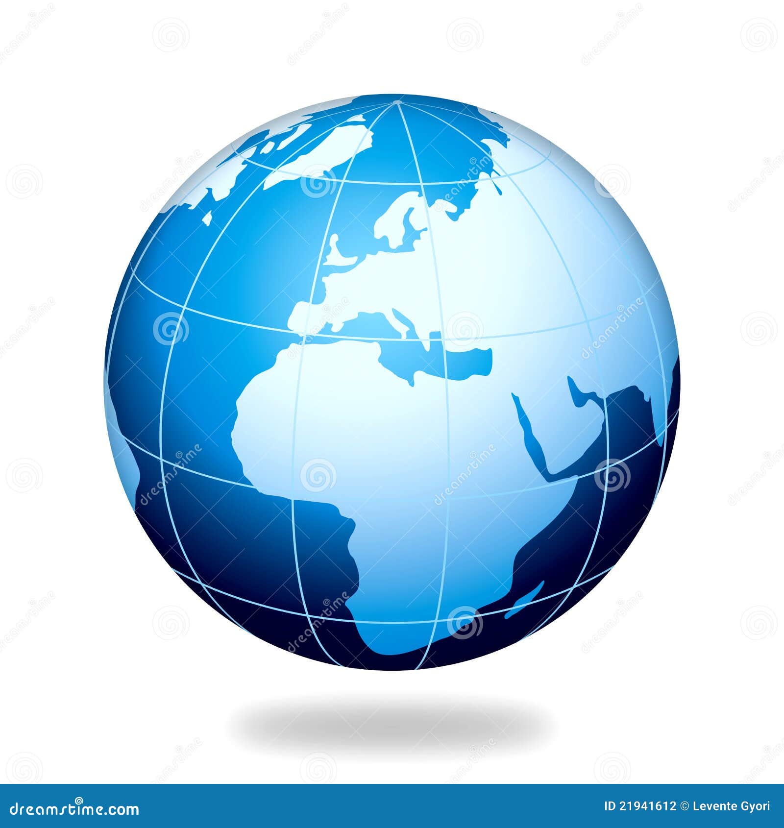 Globe Bleu D'Internet De L'Europe De La Terre Illustration Stock ...