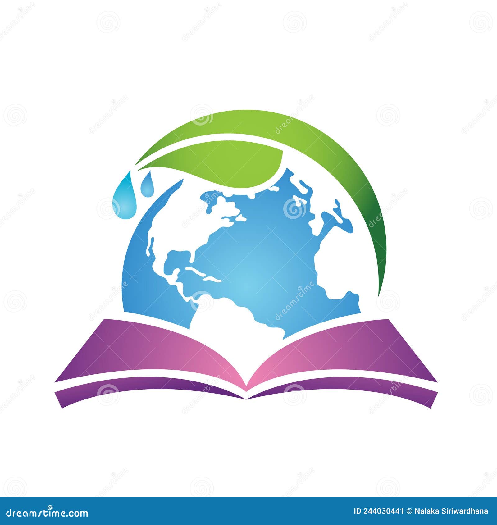 Globe book logo icon. stock vector. Illustration of globe - 244030441
