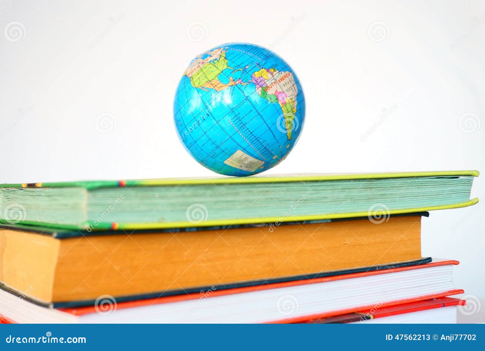 Globe on books stock image. Image of university, books - 47562213