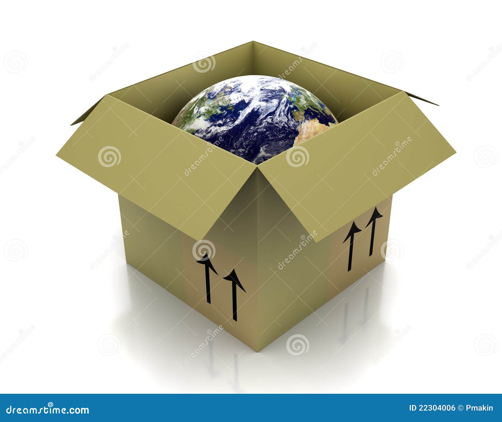 Globe in box stock illustration. Illustration of conservation - 22304006