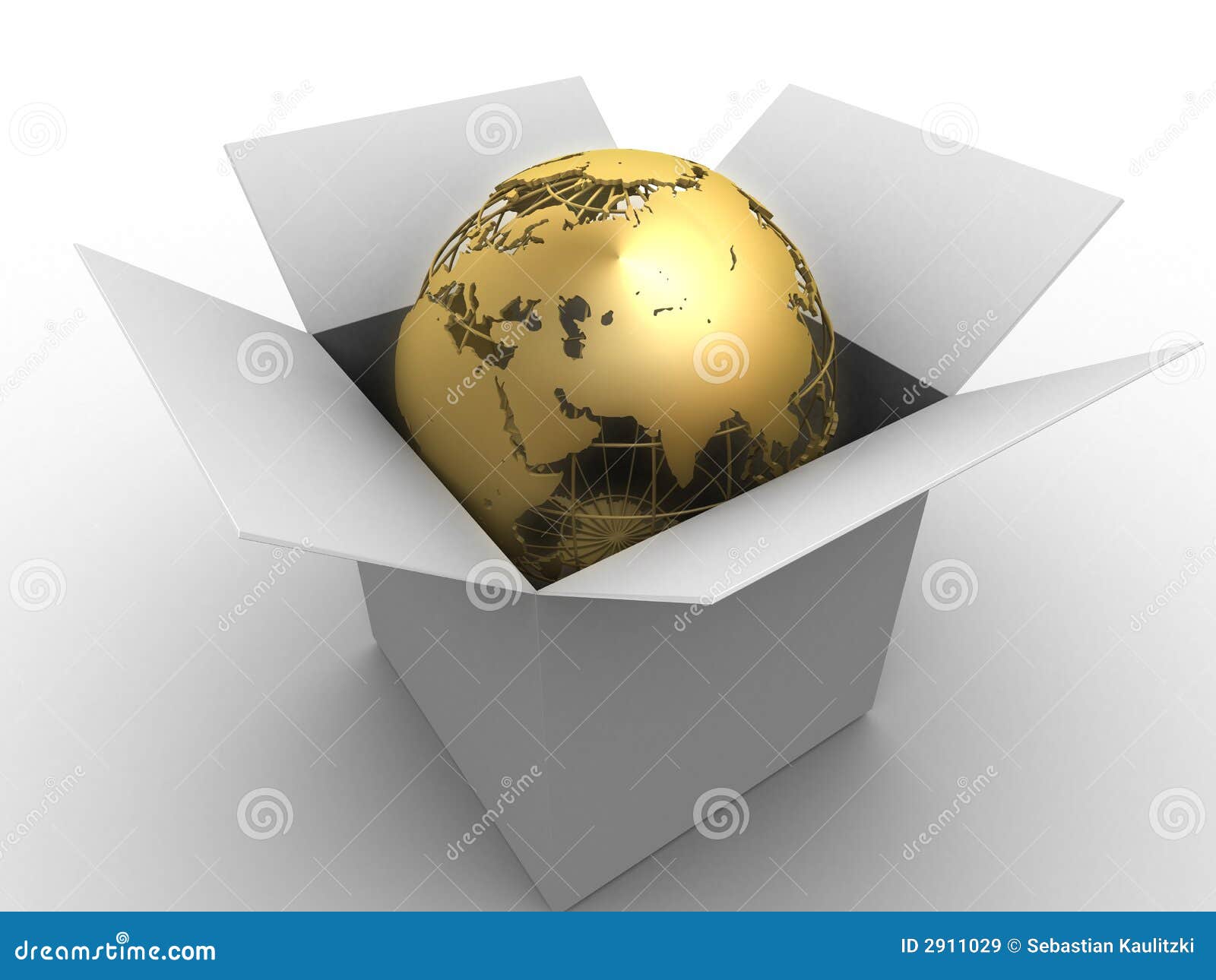 Globe in a box stock illustration. Illustration of countries - 2911029