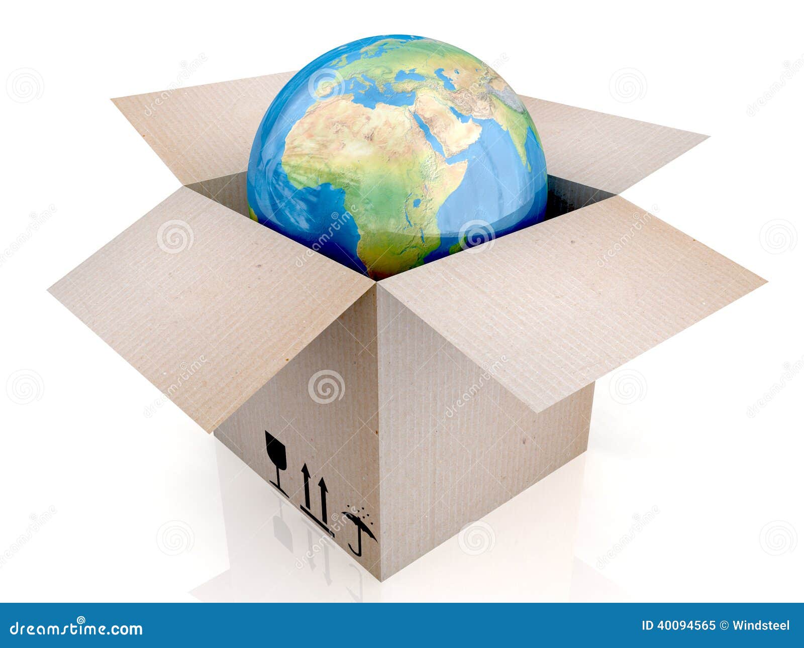 Globe and box. stock illustration. Illustration of globe - 40094565