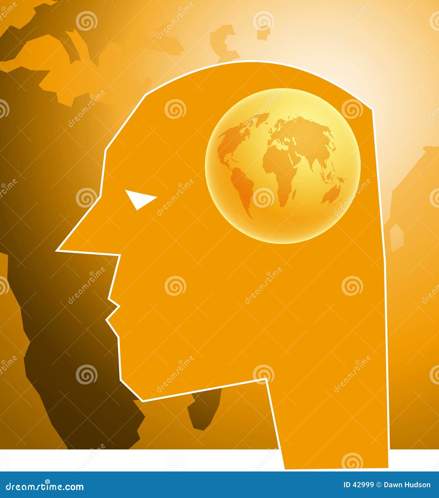 Globe Brain stock illustration. Illustration of people, illustrations ...