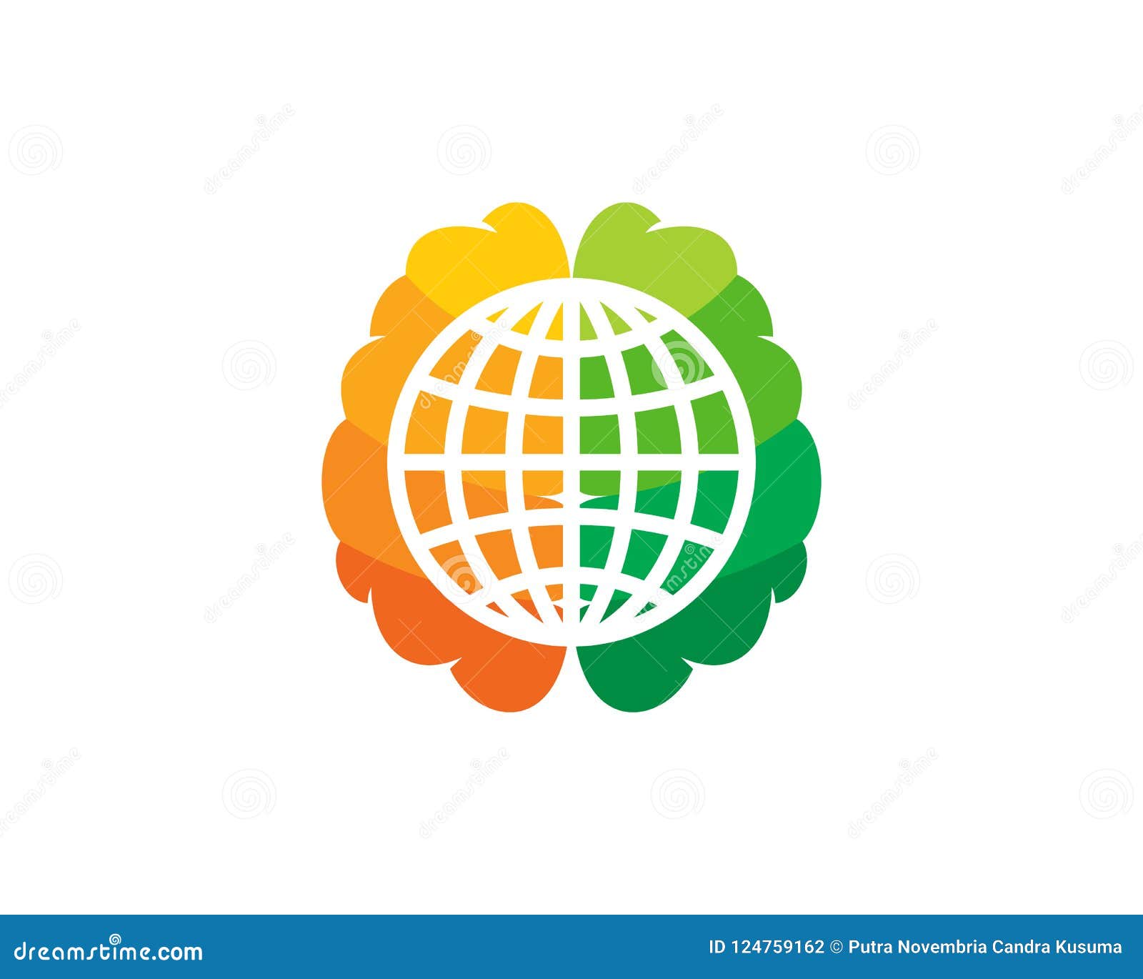 Globe Brain Logo Icon Design Stock Illustration - Illustration of idea ...